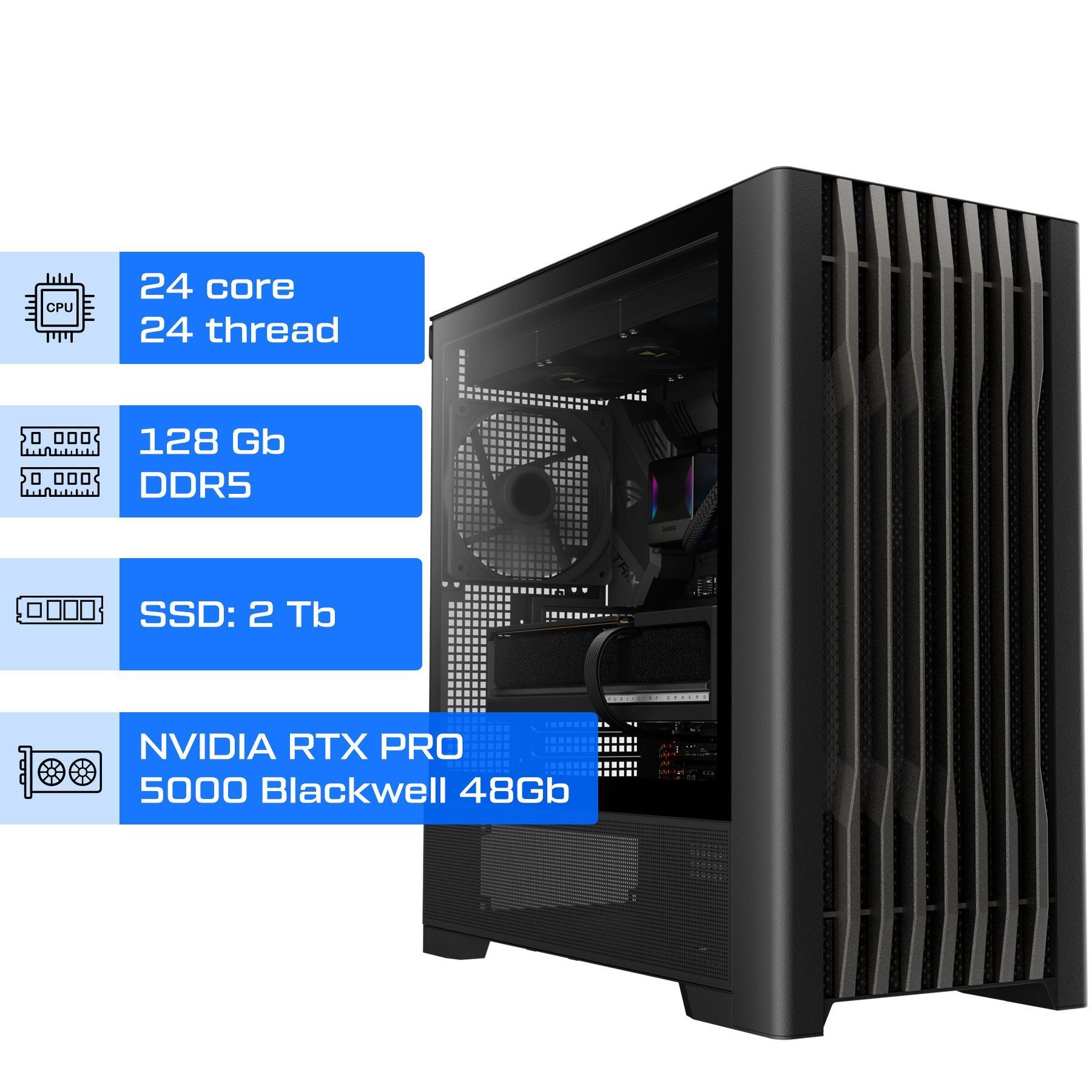 Робоча станція ALFA Pro 708 / Intel Core Ultra 9 285K / RAM 128GB / SSD ...
